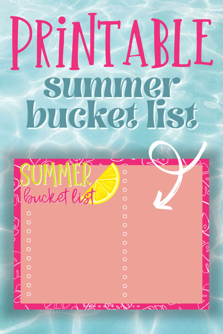 Summer Bucket List Ideas for Teens {FREE Printable PDF} - momma teen