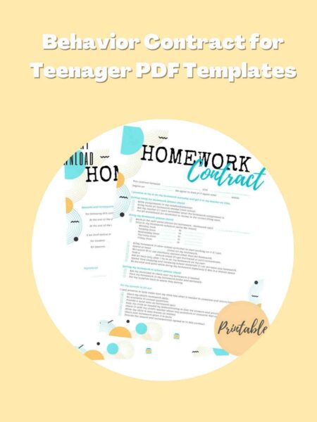 43 Behavior Contract for Teenager Sample PDF Templates - momma teen