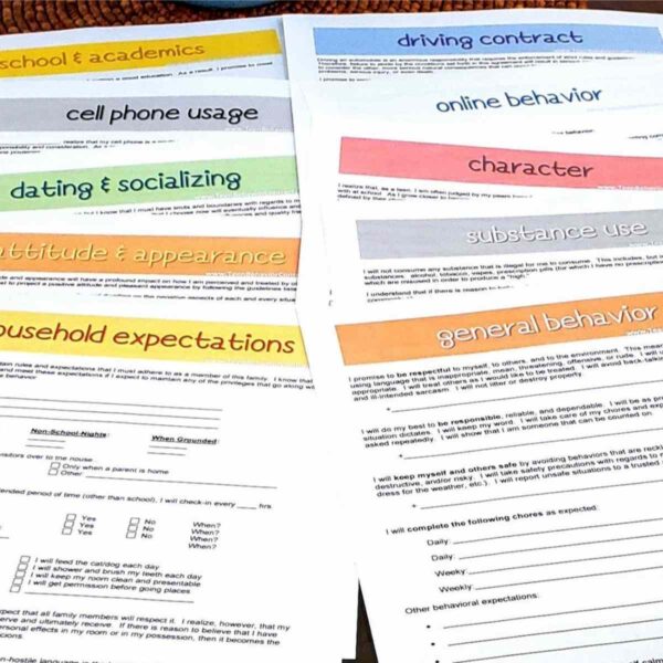 43 Behavior Contract for Teenager Sample PDF Templates - momma teen