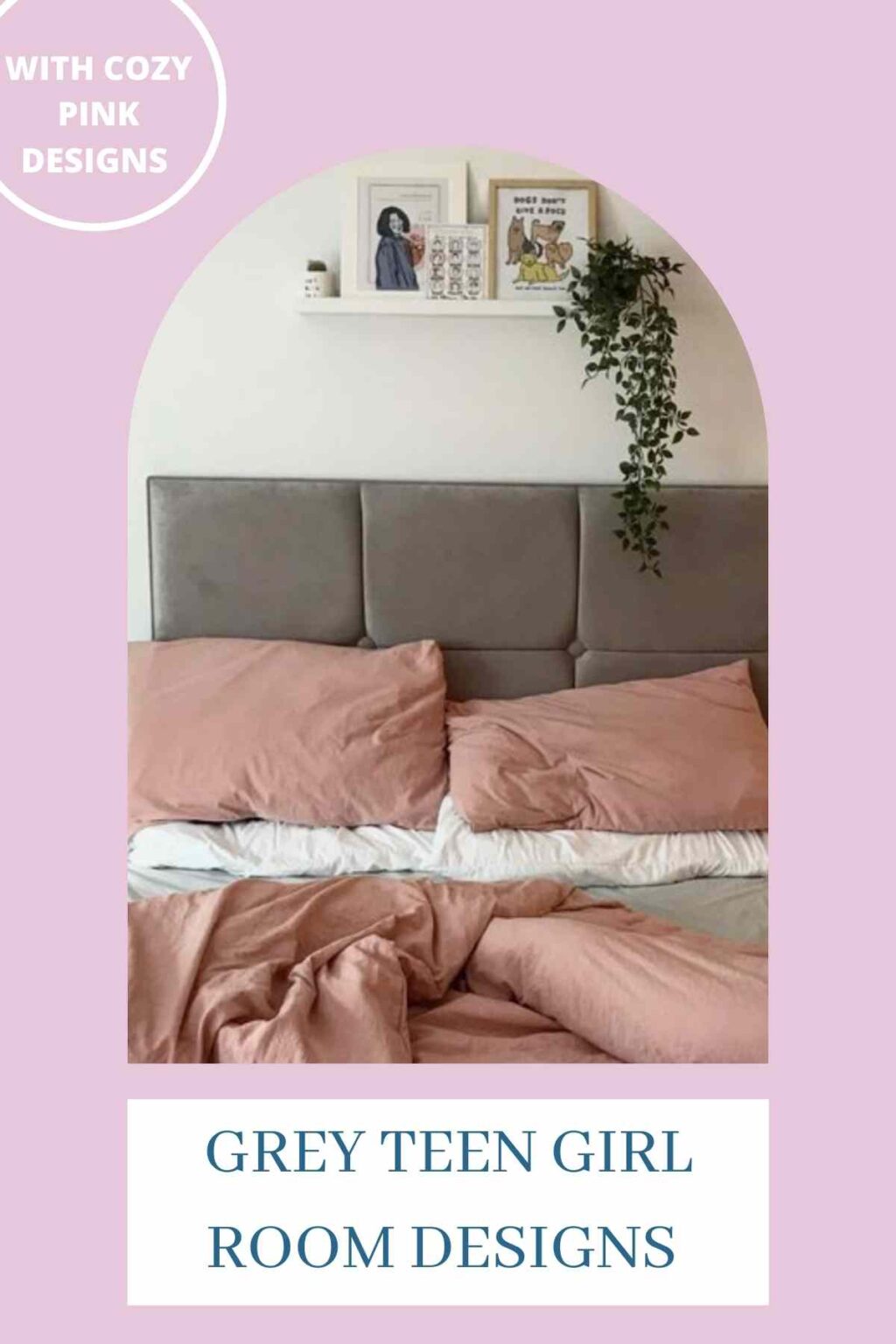 47+ Grey Teenage Girl Room Designs w/ Cozy Pink Touches - momma teen
